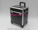 Pink Trolley Aluminum Beauty Box With Wheels And Large Storage Space supplier
