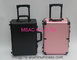 Pink Aluminum Makeup Cases With Light/Aluminum Trolley Cases with Light/Light Cases supplier