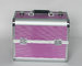 Aluminum Beauty Cases with Striped ABS Panel And Rose Red supplier